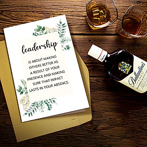 Supoeguk Funny Boss's Day Card for Women Men, Leadership Definition Card for Boss, Thank You Boss Card from Employees Staff, Promotion Gift for Him Her