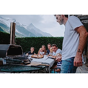 Ooni Karu 16 Multi-Fuel Outdoor Pizza Oven - Wood and Gas Fired Oven - Outdoor Cooking Pizza Oven - Fire and Stonebaked Pizza Oven for Authentic Homemade Pizzas - Dual Fuel Pizza Maker