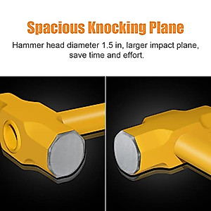 ZUZUAN Sure Strike Drilling/Crack Hammer - 3-Pound Sledge with Hollow Shock Absorbing & No-Slip Cushion Grip