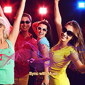 Hitish LED Flood Lights Outdoor, Smart RGB Color Changing Floodlight with Multi Scene Modes & Music Modes, IP66 Waterproof Landscape Lights with Smart APP & Voice Control for Patio Garden Yard, 6 Pack