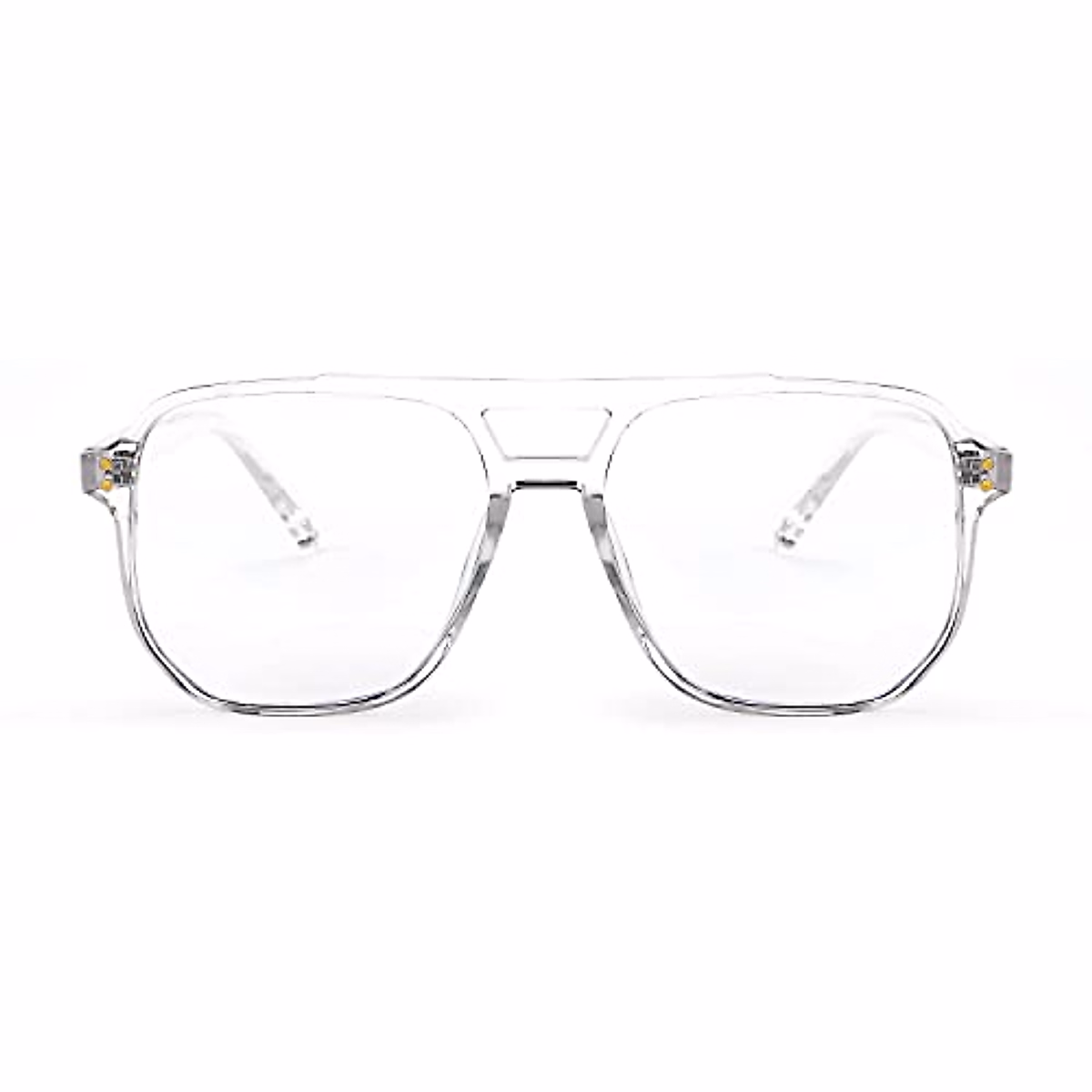 FEISEDY Blue Light Blocking Glasses Fake Nerd Clear Square Computer Lightweight Pilot Glasses Frame Oversized B2866