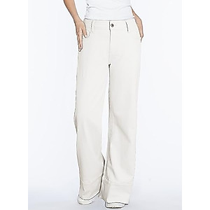 Astylish White Jeans for Women High Waisted Boyfriend Mom Stretchy Denim Pants Size 6