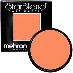 Mehron Makeup StarBlend Cake Makeup | Wet/Dry Pressed Powder Face Makeup | Powder Foundation | Orange Face Paint & Body Paint 2 oz (56g)