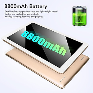 Focket 10.1 Inch Tablet, 6GB 128GB Tablet Octa Core Processor Tablet for Android 11, IPS Display HD Tablet 5G Tablet WiFi Dual SIM Portable Tablet Gaming Tablet 8800mAh Long Tablet (US Plug)