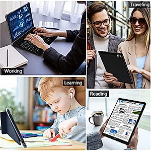 Tablet 10 Inch Android 11.0 Tablet with Keyboard, Dual 2.4+5G WiFi Tablets 64GB Storage 128GB Expandable, 4G RAM 6000mAh Battery Google Certified Tablet Include Keyboard Mouse Case Stylus