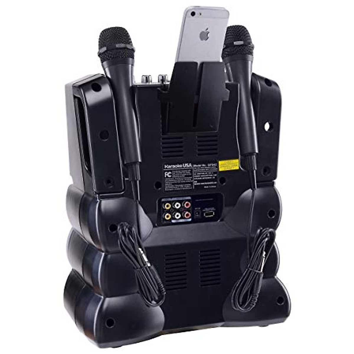 Karaoke USA GF842 DVD/CDG/MP3G Karaoke Machine with 7" TFT Color Screen, Record, Bluetooth and LED Sync Lights