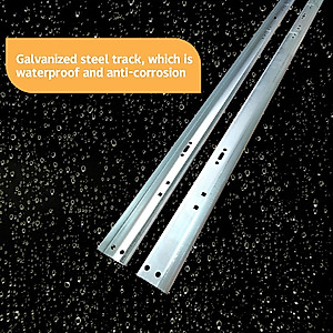 LAJIAOZ Garage Door Vertical Track Replacement, Galvanized Steel Garage Door Hardware Rails Kit, Set of Left and Right for 2" Light Commercial Side Track Rollers and 7' Foot Tall Garage Door