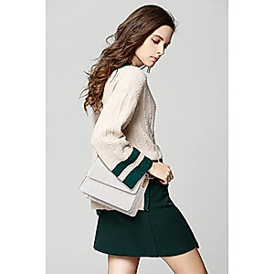 Telena Crossbody Bags for Women Vegan Leather Purses for Women Crossbody Handbag Purse with Adjustable Strap Crocodile White