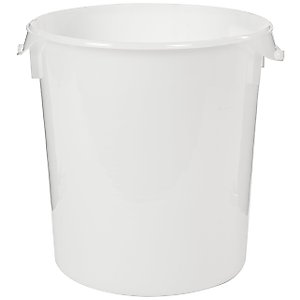 Rubbermaid Commercial Products Plastic Round Food Storage Container, 22 Quart, Clear, High Temperature Range Food Organization/Storage for Wet/Dry Food in Kitchen/Restaurants/Cafeteria