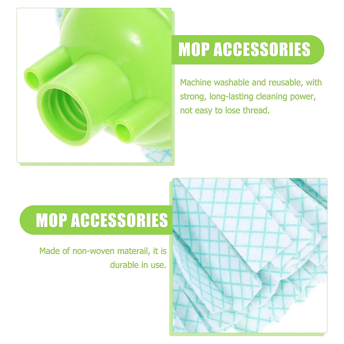 2Pcs Mop Head Replacement | Absorbent Microfiber | Self Wringing Mop | Best Mop Refill General Cleaning Mop Heavy Duty Commercial Replacement（Random Color）
