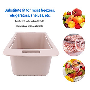 Freezer Baskets, Deep Freezer Chest Freezer Organizers with Handle, Expandable Vegetable Washing Baskets, Universal Freezer Storage Bins, Freezer Organization Accessories ()