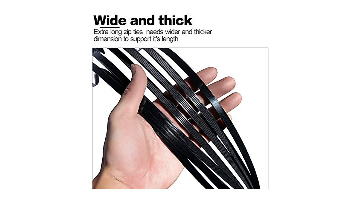 Extra Large Heavy Duty Zip Ties - 14 Pack, 48 Inch