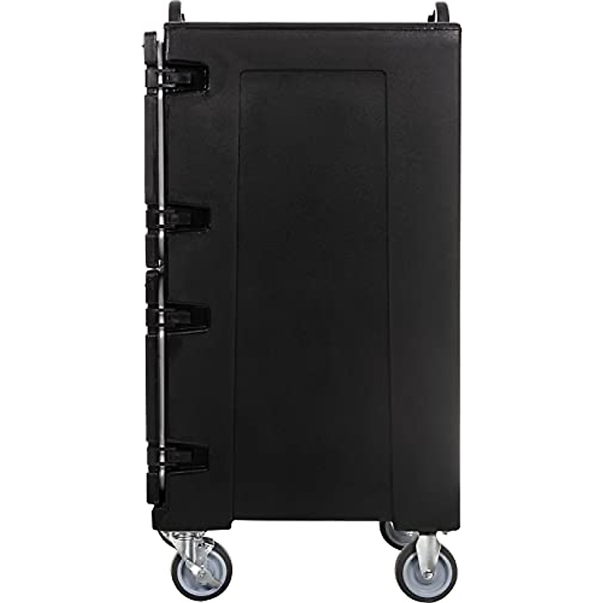Carlisle FoodService Products Cateraide Plastic Insulated Dual Capacity Food Pan Carrier With Dolly, 10 Pan Capacity, 50 Inches, Black