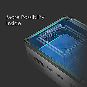 anidees Aluminum case with top lid for Google Coral Dev Board – Silver (AI-G-SG)