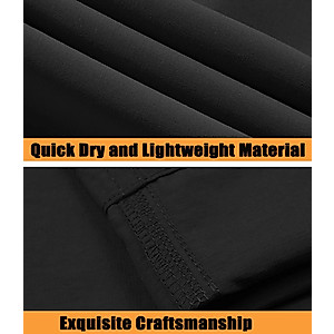 MAGCOMSEN Quick Dry Pants Men Hiking Pants Convertible Pants Work Pants for Men Fishing Pants Cargo Pants Summer Camping Pants Black