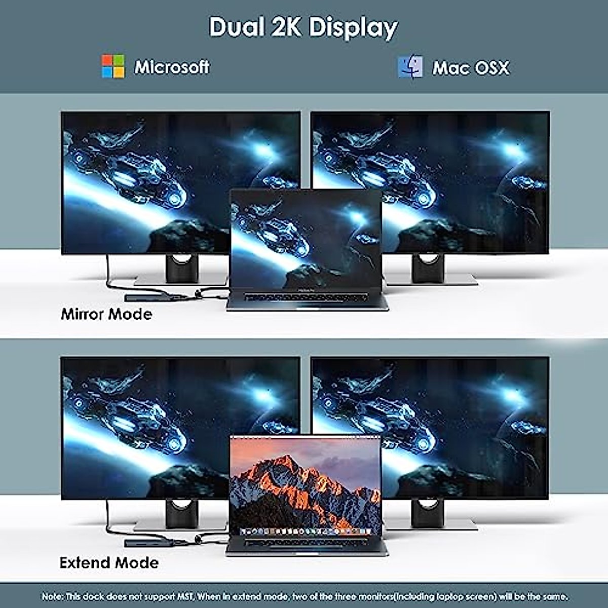 WAVLINK USB C Hub, 8-in-1 Type C Adapter Mini Docking Station with 4K 30Hz HDMI, 2K 60Hz VGA, Gigabit Ethernet, 2 USB 3.0, SD/TF Card Reader, 87W Power Delivery for MacBook Pro and More