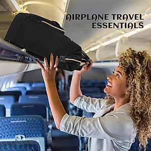 RJEU Women Computer Bags,Work Bag School Bookbag for Nurses Teacher,College Backpack Purse for Girls Travel Causual Commuter Mochilas de Mujer,Black