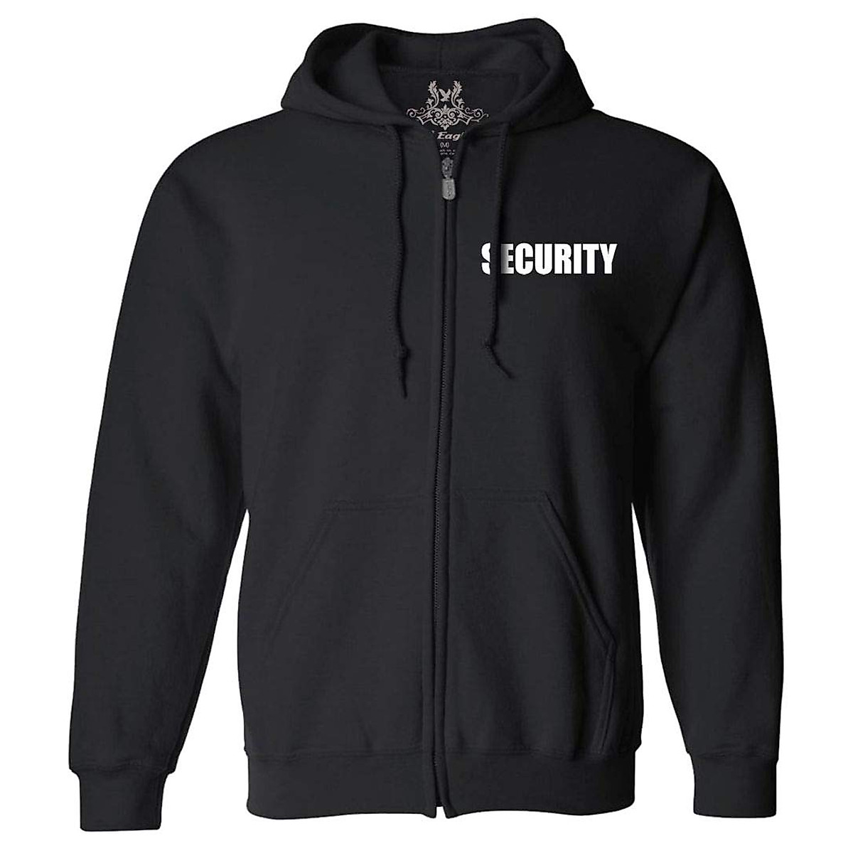Gs-eagle For Men's Security Zip Up Black Hoodie X-Large
