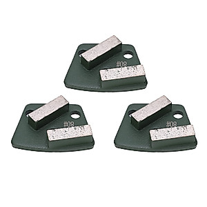 Diamond Floor Grinding Pad Disc, 3Pcs Diamond Grinding Shoes,Trapezoid Grinding Concrete Floor Cutting, Metal Polishing Pads Coating Disc Shoes 2 Long Teeth