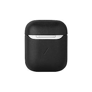 Native Union Leather Case for AirPods – Handcrafted Fully-Wrapped Genuine Italian Leather case – Support Wireless Chargers – Compatible with AirPods Gen 1 & Gen 2 (Black)