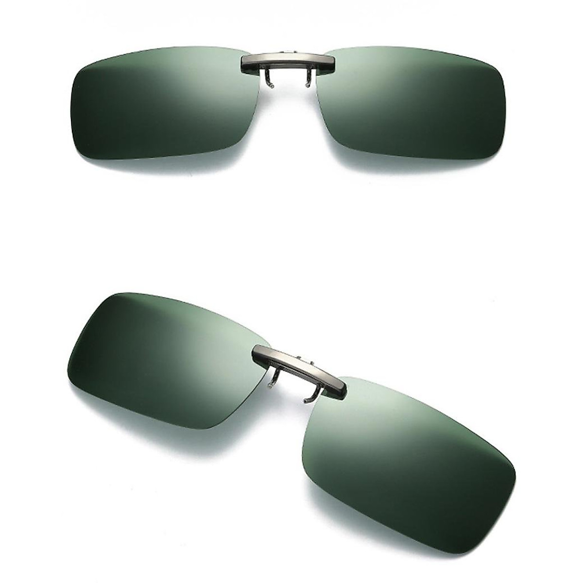 Clearance IEason Detachable Night Vision Lens Driving Metal Polarized Clip On Glasses Sunglasses (Green)