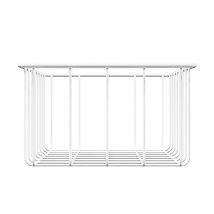 lonpute 17.5'' Chest Freezer Organizer Basket, Sturdy Metal Wire Pantry Freezer Basket, Deep Freezer Basket Storage Rack Bins, White, Set of 2