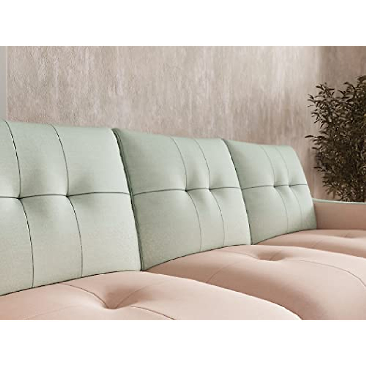 Meeyar Couches for Living Room,80 Inches 3 Seater Sofa Couch for Teen Girls Artistic Sofa for Lady Pink Green Gradient for Women for Office