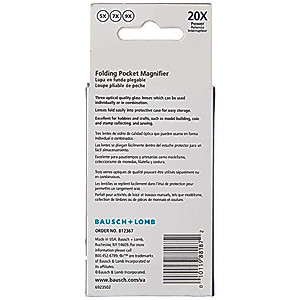 Bausch & Lomb Folding Pocket Magnifier, 5-20x