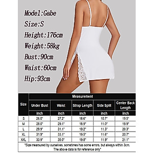 Avidlove Womens Chemise Bridal Nightgown Baby Doll Lingerie Sexy Sleepwear for Women White L
