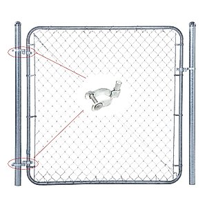 2 Pack Chain Link Fence Gate Post Hinge - Use for Outside Diameter Post/Pipe - Galvanized Chain Link Post Gate Hinge - Nut/Bolt Included (1-7/8 Inch)