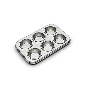 Fox Run Micro Muffin Pan, Tinplated Steel, 6 Cup