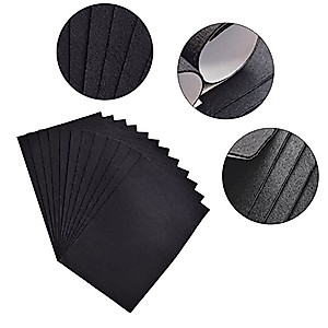 Jtnohx Self Adhesive Felt Sheets, 12 Pieces Black Sticky Felt, 8"x12" Soft Felt Sheets with Adhesive Backing for Sewing DIY Crafts (Black)