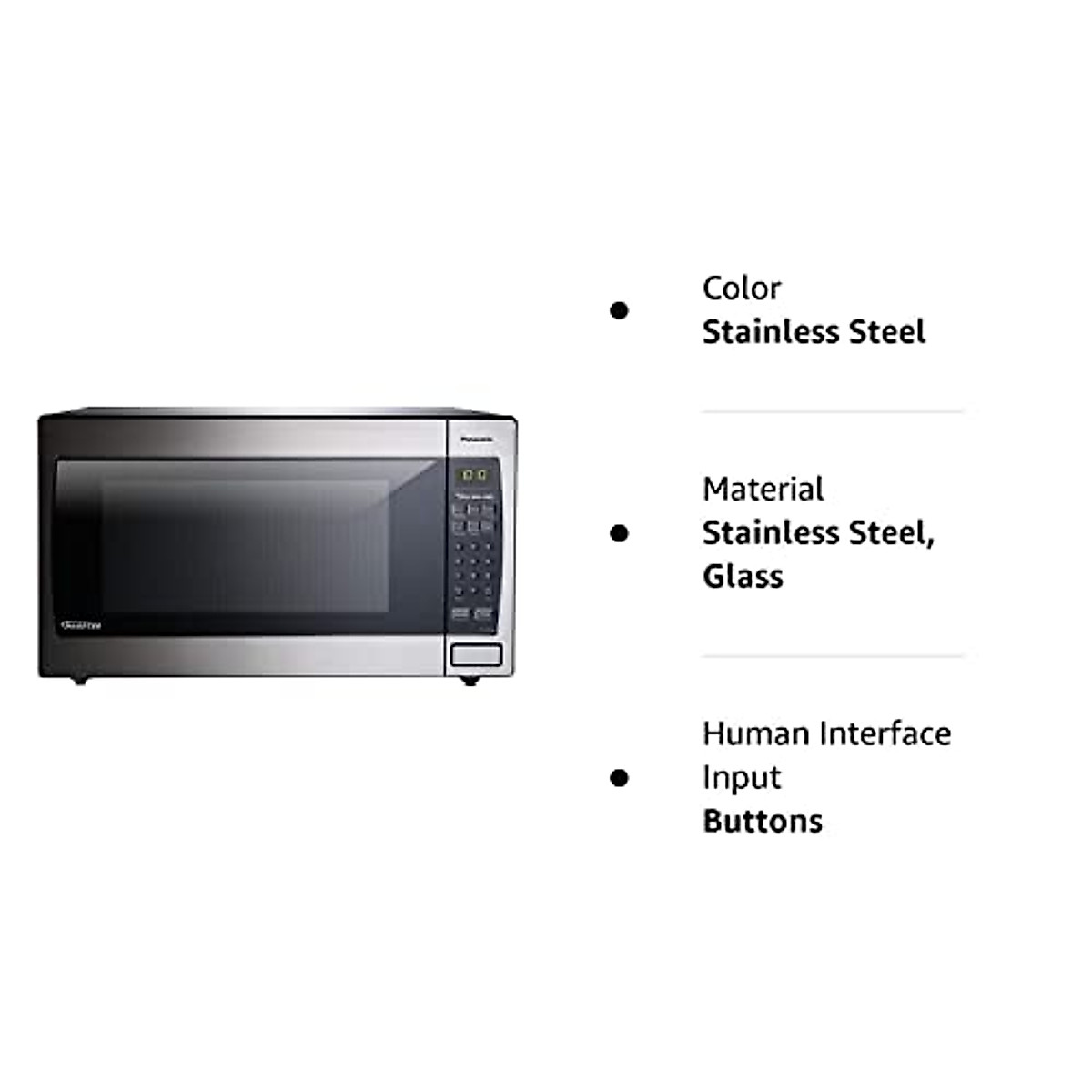 Panasonic 2.2 Cu. Ft. 1250W Genius Sensor Countertop/Built-in Microwave Oven with Inverter Technology
