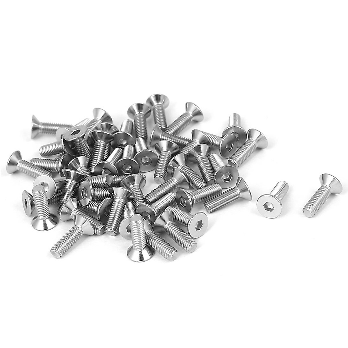 uxcell a16022300ux0165 M3x10mm Hex Socket Flat Head Countersunk Bolts Screw 50pcs (Pack of 50)