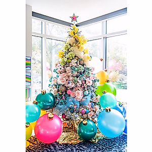 Holiball Inflatable Holiday Ornament – Indoor and Outdoor Use– Reusable and Storage Friendly – The Ultimate Holiday Decoration – 18" – Holly Green