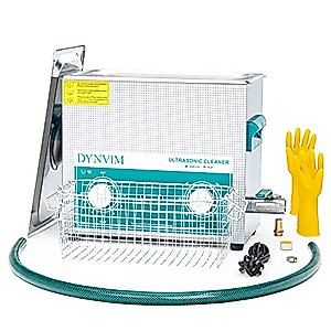 Ultrasonic Cleaner - DYNVIM 6L Ultrasonic Vinyl Record Cleaner,Sonic Cleaner,Ultrasound Gun,Lab Tool,Carburetor,Oil Filter,Engine Parts Cleaning Machine with Analog Timer and Heater (1.58Gal-6L)