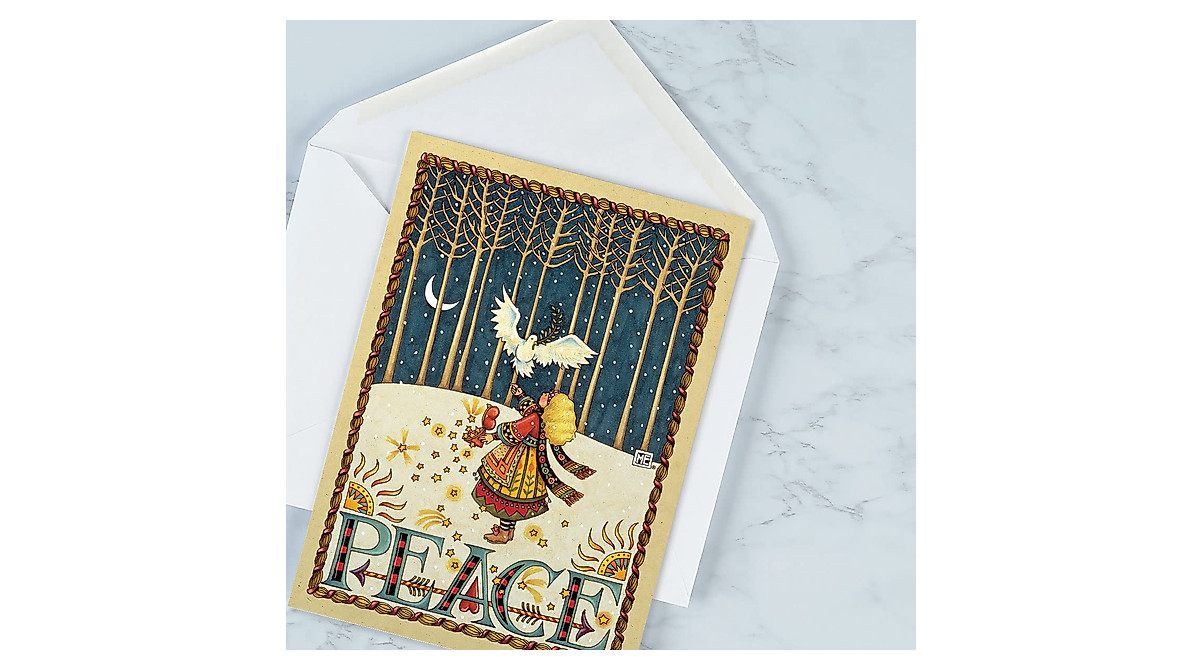 Current Peace Dove Christmas Cards Set - 18 Folded Cards