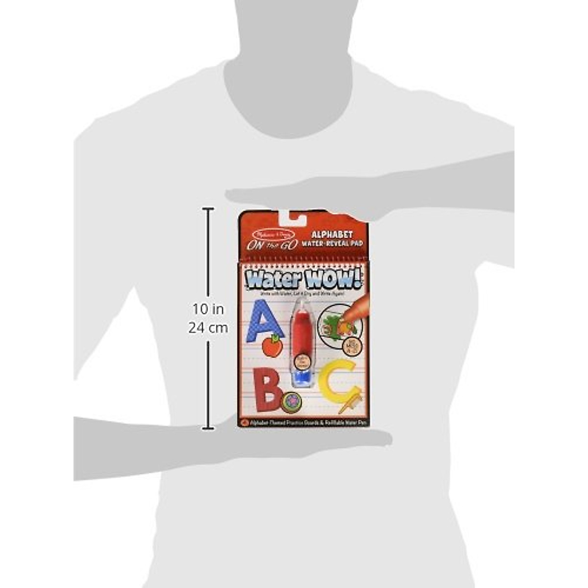 Melissa & Doug On the Go Water Wow! Water-Reveal Activity Pads, 3-pk, Animals, Alphabet, Numbers - 3-Pack Of Reusable No-Mess Travel Activities For Kids