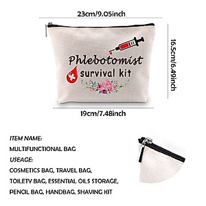Generic WCGXKO Phlebotomist Survival Kit Phlebotomy Graduation Gift for Technician Hematologist Medical Technologist Zipper Pouch Makeup Bag (Phlebotomist Survival)