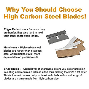 CANOPUS Single Edge Industrial Razor Blades (Razor 100) (Razor 100)