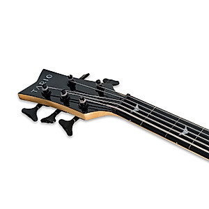 TARIO Black 5 String Fretless Electric Bass Bolt_On Maple Neck,Poplar Body
