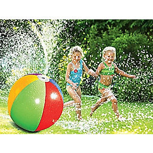 Poolmaster Splash and Spray Beach Ball Sprinkler Water Toy