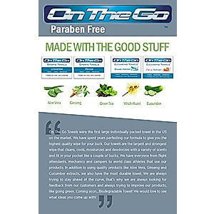 On The Go Towels Shower Refresh Large Body Wipes (40)