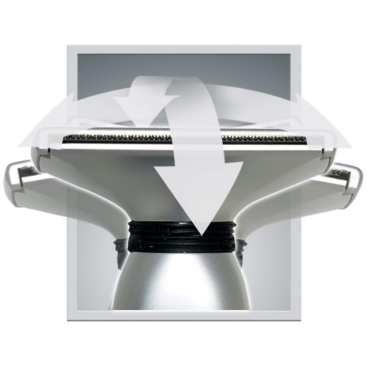 MANGROOMER - PLATINUM PRO New Back Hair Shaver Complete Attachment Head - Shock Absorber Flexing Neck and New 50% Wider Blade Design!