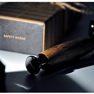 Double Edge Safety Razor for Men or Women, Eco Razor with Natural Bamboo Handle, Unisex Sustainable Razor,Fits All Double Edge Razor Blades, Plastic-Free(Thick)