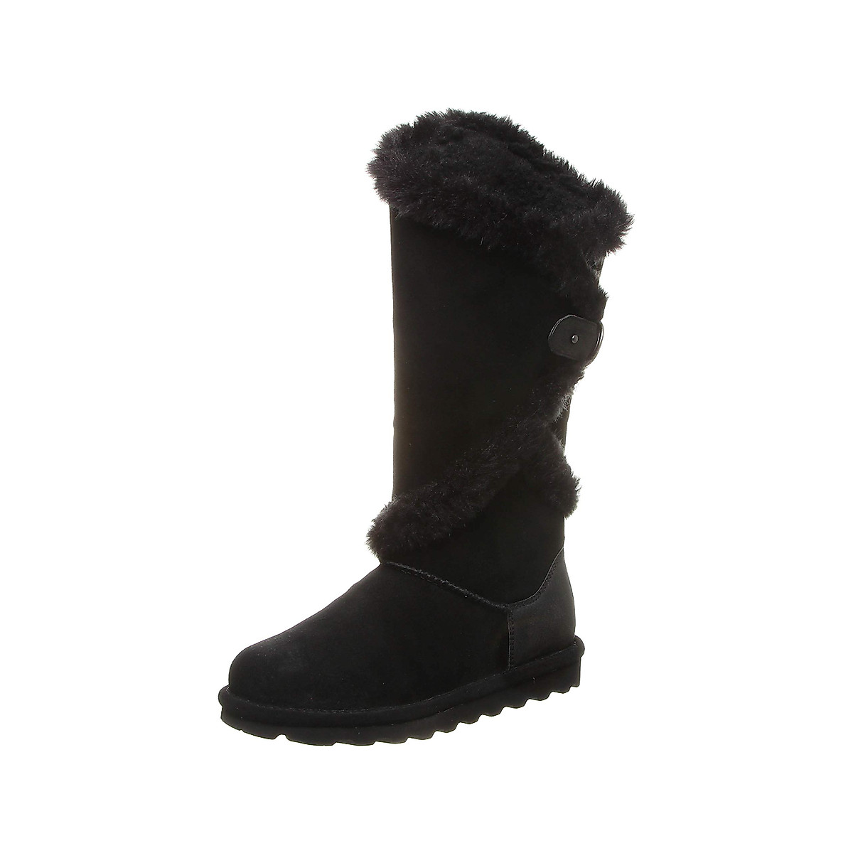 BEARPAW Women's Sheilah Tall Black Size 10 | Women's Boot Classic Suede | Women's Slip On Boot | Comfortable Winter Boot