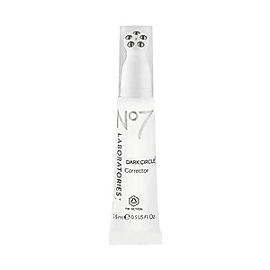 No7 Laboratories Dark Circle Corrector in Medium/Dark - Dark Circles Reducer with Cooling Applicator to Reduce Puffy Eyes - Hyaluronic Acid to Plump & Smooth Under Eye Bags (0.5 fl oz)