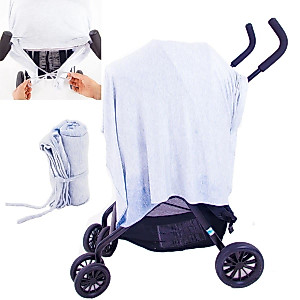 ZALA MOON Zalamoon Soft Lightweight Duel Nursing Breastfeeding Cover Shawl, Versatile Stroller/Car Seat/Canopy Cover (Cloud)