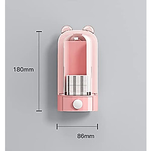 Automatic Cotton Pad Dispenser Wall-mounted Cotton Pad Holder Cotton Pad Organizer Press Out Cotton Square Holder Cotton Pad Round Holder Makeup Organizer for Pads Cotton Round Dispenser (Pink)