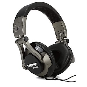 Shure SRH550DJ Professional Quality DJ Headphones - Full Range Audio Performance, 50mm Dynamic Drivers Deliver Enhanced Bass, Padded Ear Cups Swivel 90 Degrees for Easy One-Ear Placement
